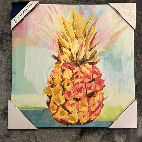 Art | New Pineapple Art Print By Vibrant Yellow And Red | Poshmark